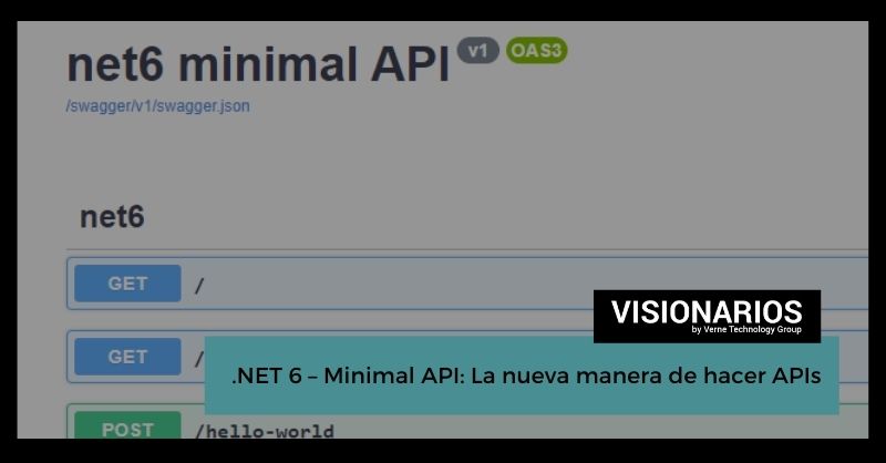 .NET 6 – Minimal API: La Nueva Manera De Hacer APIs | Visionarios